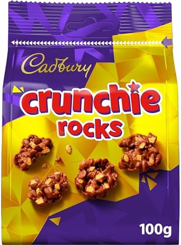 Cadbury Milk Chocolate Crunchie Rocks with Honeycomb, Sharing Bag, Bite ...