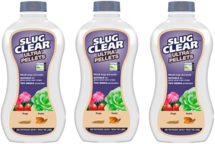 3 x 685ml Clear Ultra Slug Pellets Removes Slugs And Snails From Plants ...
