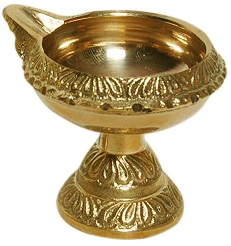 Buy Indsie Brass Kubera Lamp with Stand (8 cm * 6 cm * 7 cm) Online at ...