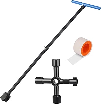 JORETLE Water Key Water Meter Key Water Meter Wrench 28 Inchs Water ...