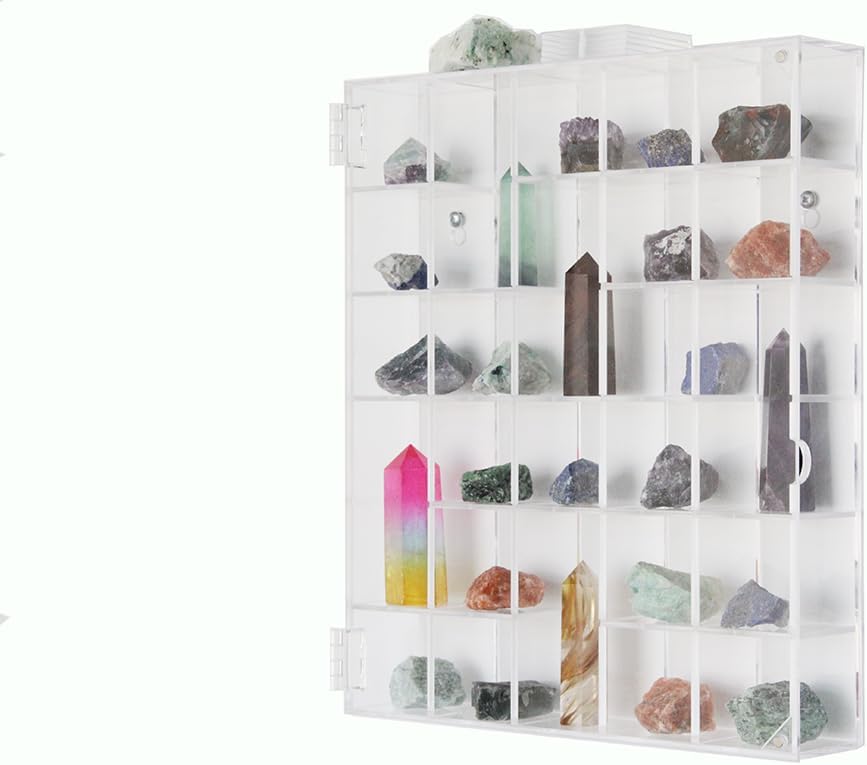 Amazon.com - Rock Display Case, Wall Mountable, Adjustable Clear ...