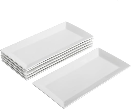 Amazon.com: Rectangular Serving Platters Set, 12 Inch Large Ceramic ...