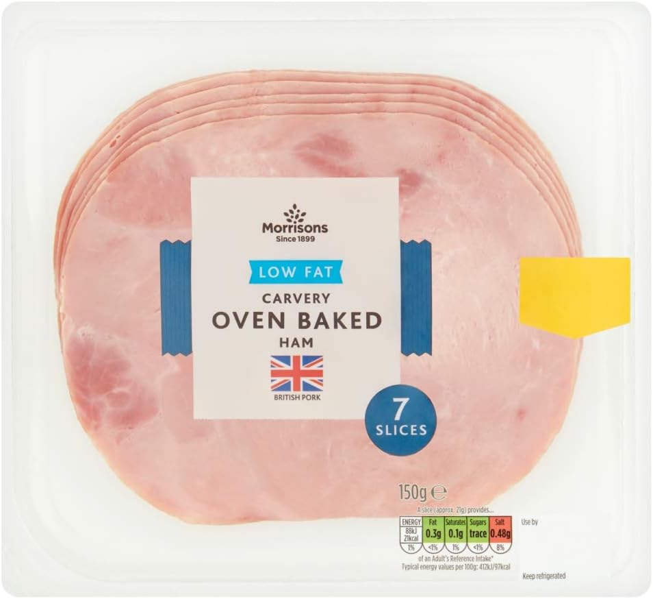 Morrisons Carvery Oven Baked Ham 7 Slices 150g : Amazon.co.uk: Grocery