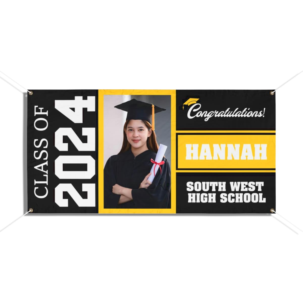 Amazon.com: Personalized Graduation Banner, Graduation Party ...