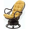 Amazon.com: Wickerix Lounge Swivel Rocking Java Chair Natural Rattan ...