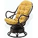 Amazon.com: Lounge Swivel Rocking Java Chair Natural Rattan Wicker ...