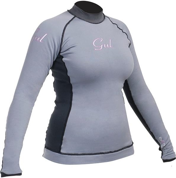 Gul Women's Evotherm Flat Lock Long Sleeve Rash Guard - Grey/Black ...
