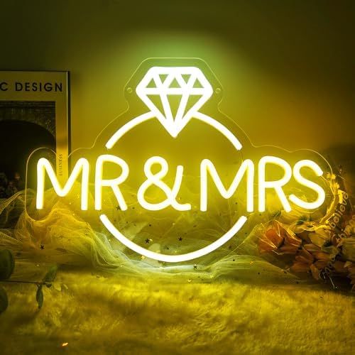 Qykokok Mr Mrs Neon Signs Neon Light Led Decorative Neon Sign for ...