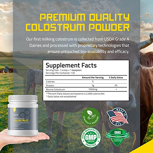 TBR Labs Bovine Colostrum Powder with Immunoglobulins and Lactoferrin ...