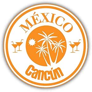 Amazon.com : Cancun Mexico Travel Stamp Plaques and Signs Outdoor ...