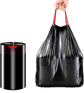 Amazon.com: Sturdy drawstring kitchen garbage bag, 4-6 gallon garbage ...