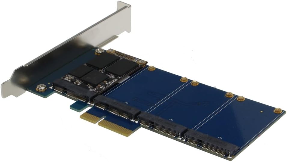 SEDNA – PCIe 4X – Quad mSATA SSD RAID Controller Card (RAID 0/1/10) Marvell HyperDuo Technology ...
