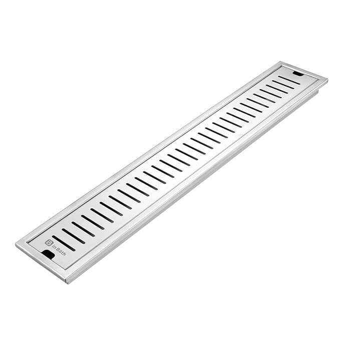 InBāth Classic 24”x4” Shower Drain Channel/Bathroom Floor Drain with ...