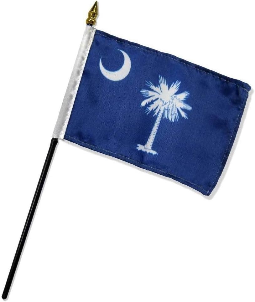 Amazon.com : South Carolina Blue State Flag 4"X6" Desk Table Stick Sewn ...
