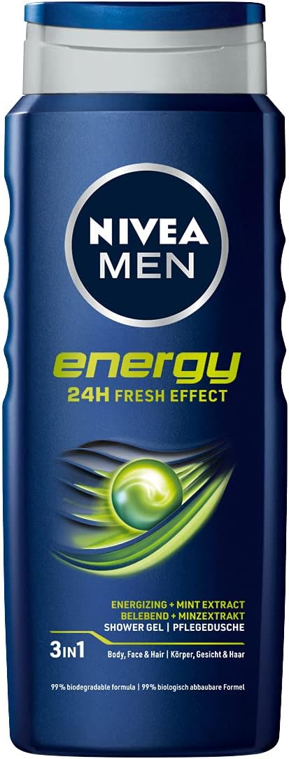NIVEA MEN Energy - Gel doccia nutriente con profumo rivitalizzante ed ...