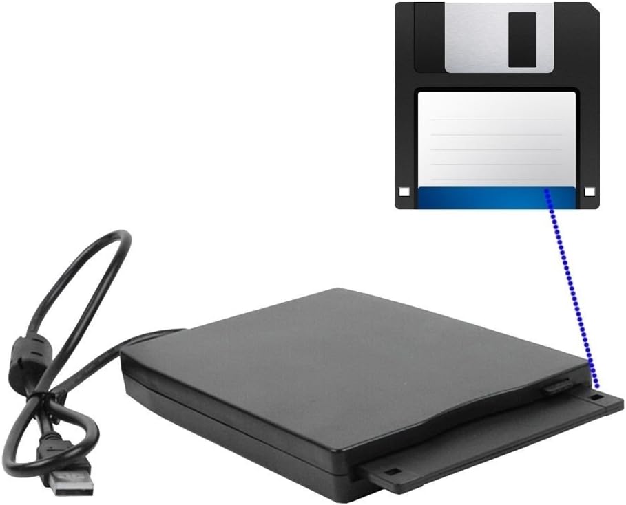 Amazon.com: Black External USB 3.5 1.44MB Floppy Disk Drive for Windows ...