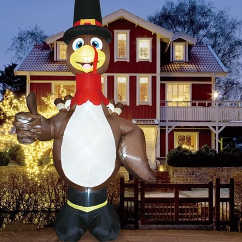 Amazon.com: Gemmy Thanksgiving Airblown 4 Foot Self-Inflatable Light Up ...