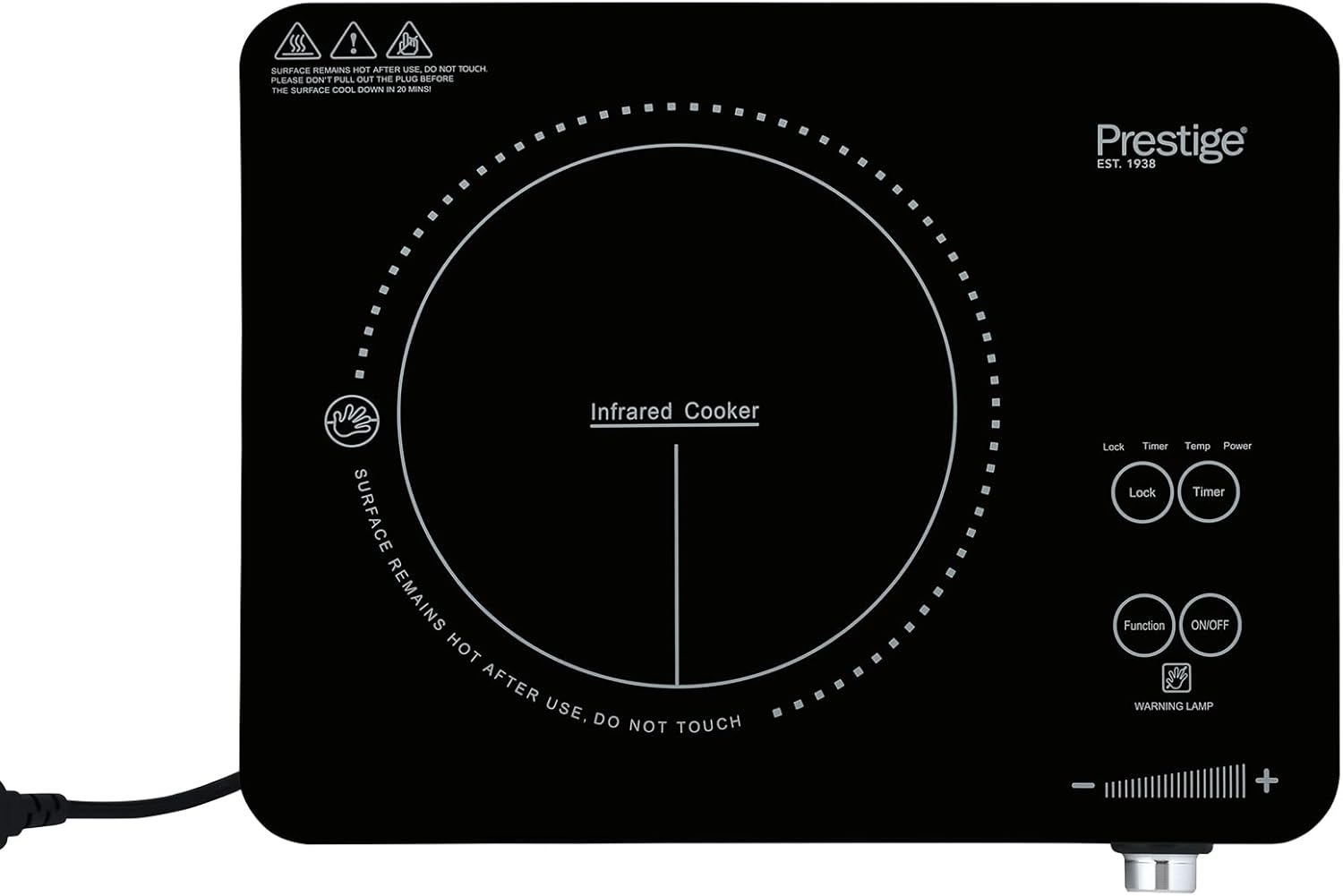 Prestige Infrared Single cooktop, 2000 watts, 8 digital temp control ...