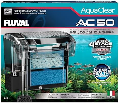 Fluval AquaClear AC50 Power Filter - 20-50 US Gal / 76-190 L : Amazon ...