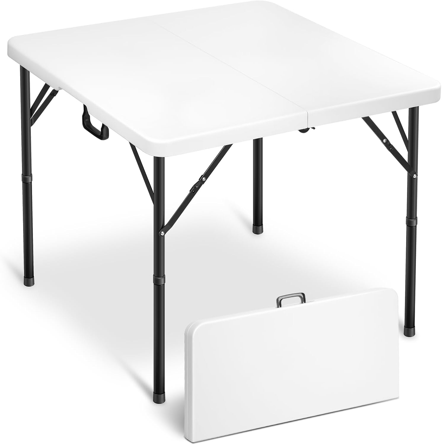 Amazon.com: SAVWAY 34" Foldable Square Table | Lightweight, Durable ...