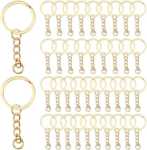 Amazon.com: Hariendny 40 PCS Key Chain Rings Round Split Key Ring Bulk ...