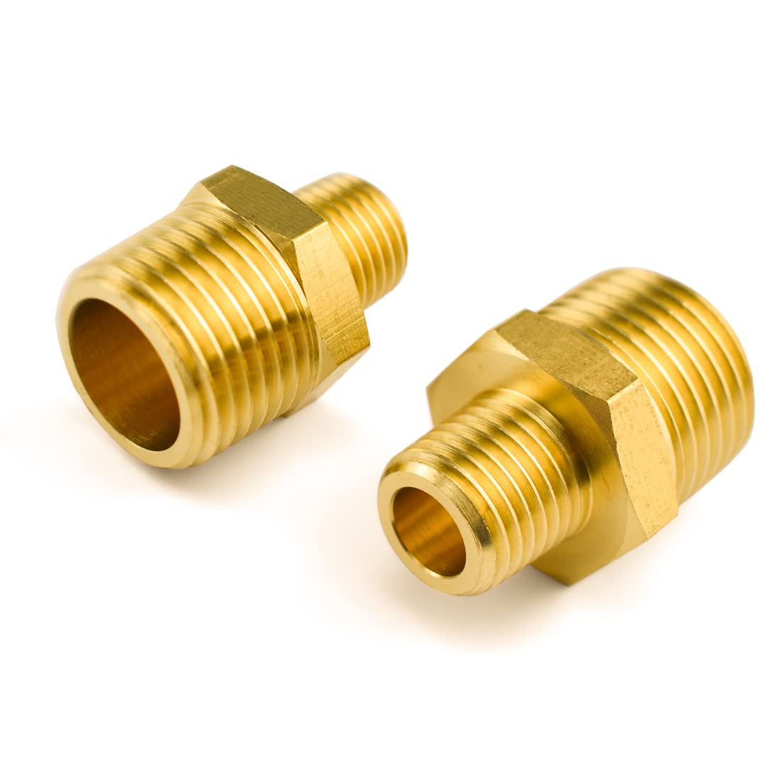 Buy SDTC Tech 2-Pack Brass Pipe Fitting 1/2-Inch NPT Male Thread to 1/4 ...