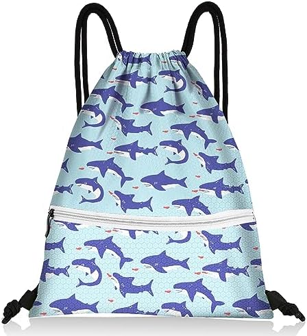 Amazon.com | Slohif Drawstring Backpack Beach Swim Bag for Kids Little ...