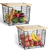 Amazon.com - Wire Storage Basket For Kitchen Pantry: GGIU Kitchen ...