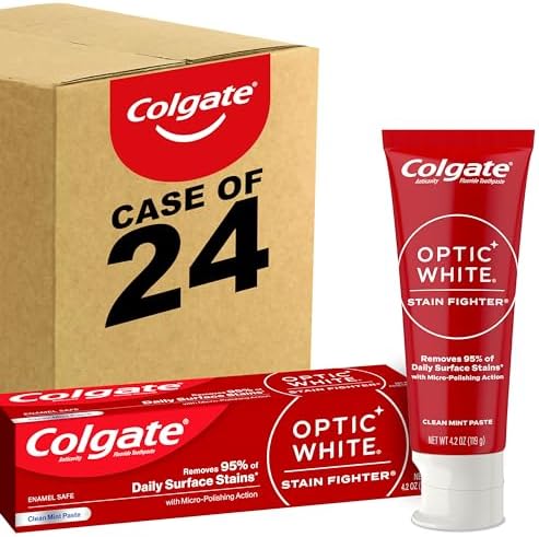 Amazon.com : Colgate Optic White Stain Fighter Whitening Toothpaste ...