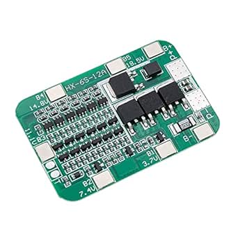 Amazon.com: 6S 15A 24V PCB BMS Protection Board for 6 Pack 18650 Li-ion Lithium Battery Cell ...