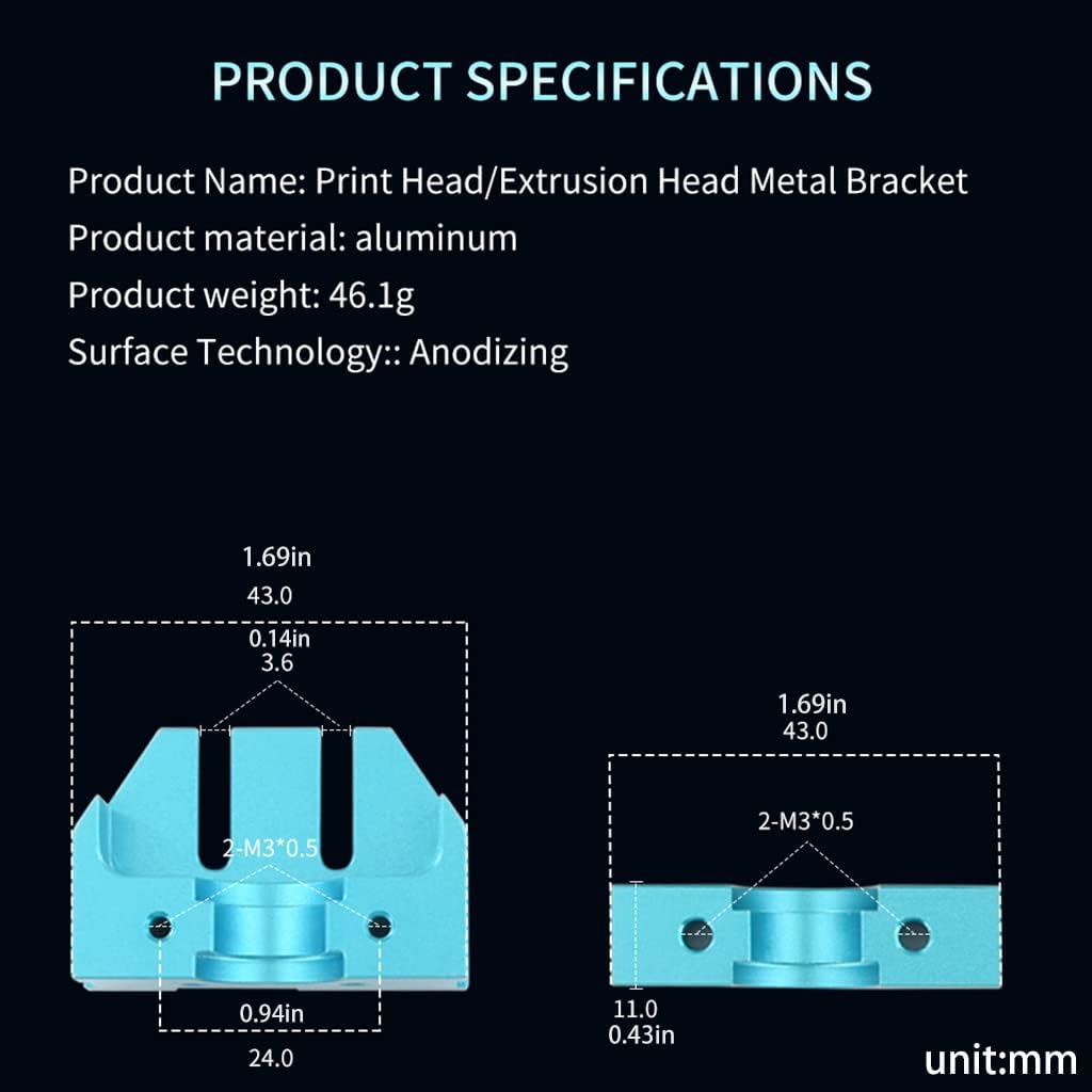 Review 3D Printer Mounting Bracket Extrusion Head Hot End Fixture for ...