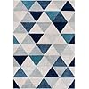 Amazon.com: Well Woven Isometry Blue & Grey Modern Geometric Triangle ...