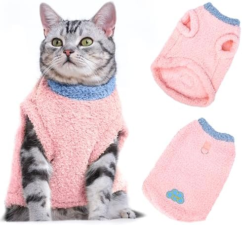 Haustier Pullover Weste, Weiche Baumwolle Katze Shirts, Warmer Winter ...