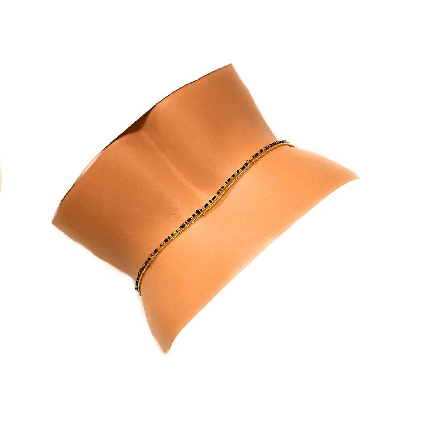 Amazon.com: Black and Gold Waist Beads, 2 pcs Belly bead, Beaded Body ...