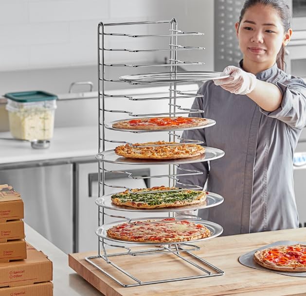 Gehwara® Stainless Steel Pizza Rack, Size 15 Slot | Oven-Safe Pizza ...