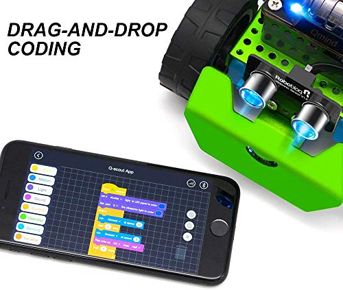 Robobloq Q-Scout STEM Projects for Kids Ages 8-12, Coding Robot, Learn Robotics, Electronics and ...