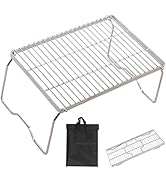Amazon.com : REDCAMP 13.6" Small Folding Campfire Grill, 304 Stainless ...