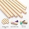 Amazon.com: Square Wooden Dowel Rods, 10 PCS 5/8" x 12" Square Wood ...