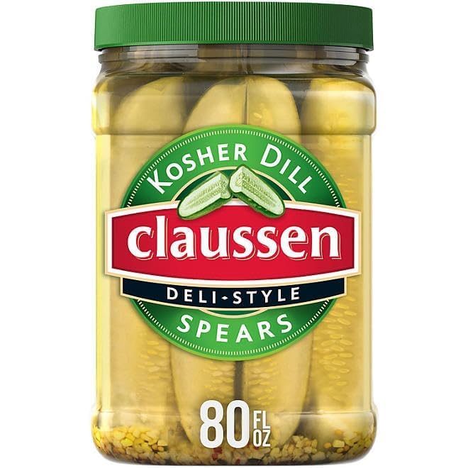 Amazon.com : Claussen Deli-Style Kosher Dill Pickle Spears (80 fl. oz ...