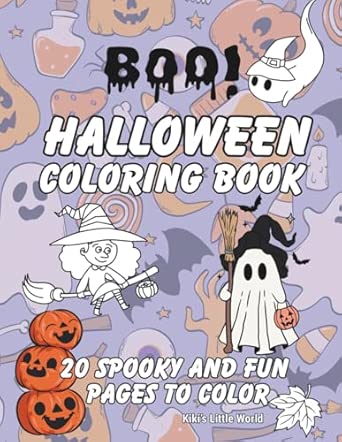 BOO! Halloween Coloring Book: 20 spooky and fun pages to color: Little ...