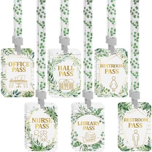 Amazon.com : Pasimy 12 Pcs Pass Lanyards School Passes Set Vertical ...