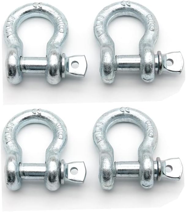 Amazon.com: Hi-Gear 4 Pack - Bow Shackle for Tow Strap Hooks by 3/8 ...