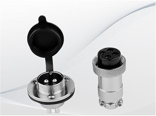 Amazon.com: GX16 Aviation Connector 4 Pin, GX16 3 Holes Flange Mount ...