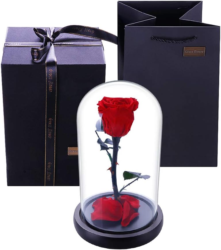 ZHUOTOP Rose Flower Festive Preserved Forever Rose Immortal Fresh Rose ...