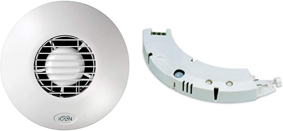 Airflow iCON 15 Extractor Fan - 100mm/4" - with Plug in Timer Module, 3 ...