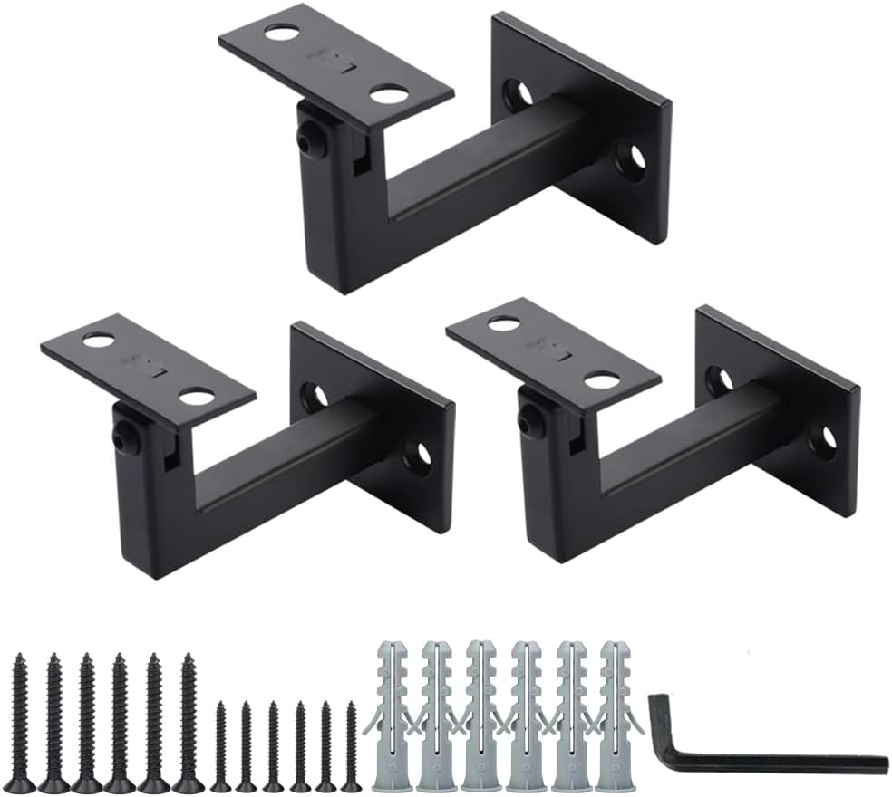 Amazon.com: 2 x 304 Stainless Adjustable Handrail Brackets, Heavy Duty ...