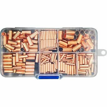 ARMYJY 250PCS 6mm Copper Tube Butt Wire Ferrule Cable Crimp Connectors ...