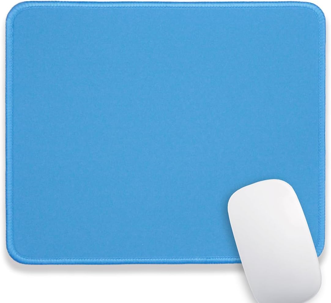 Amazon.com: knseva Blue Office/Gaming Mouse Pad 10.2x8.2 Inch, Stitched ...