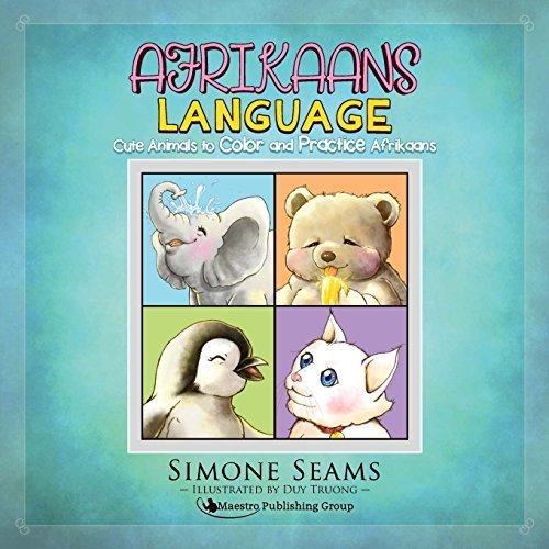 Afrikaans Children's Book: Cute Animals to Color and Practice Afrikaans ...