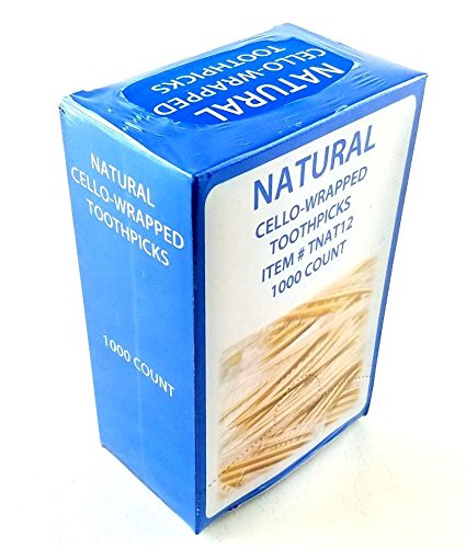 Amazon.com: Natural Cello-Wrapped Toothpicks (Pack of 1000) : Home ...